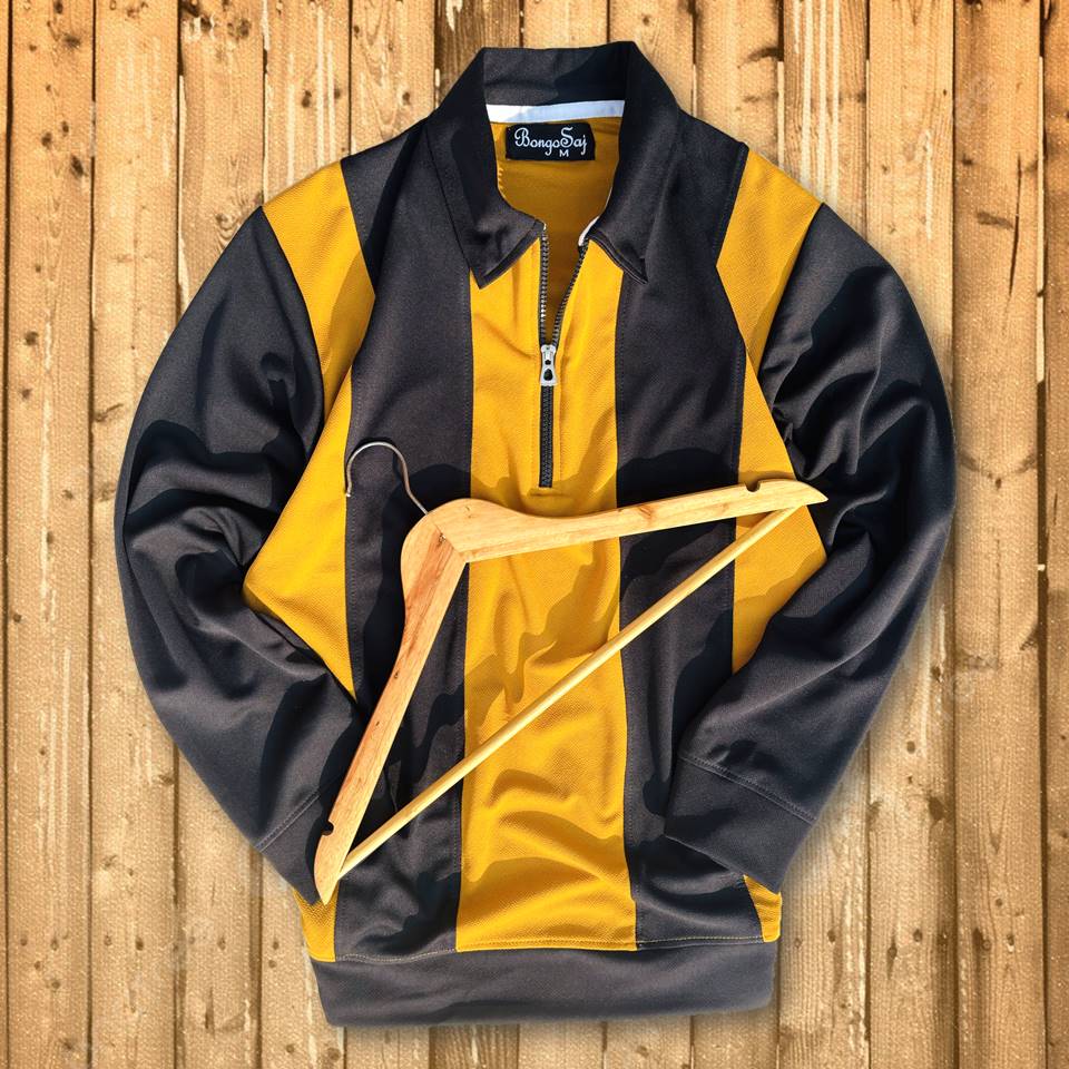 Full sleeve Collar Lycra Heather Cinnamon, White and Navy Blue Color ...